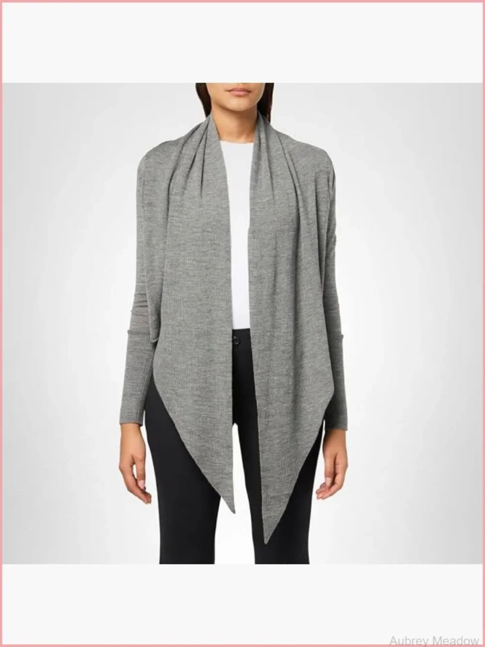Sweaters | Waterfall Draped Relaxed Fit Long Sleeve Cardigan Merino ...